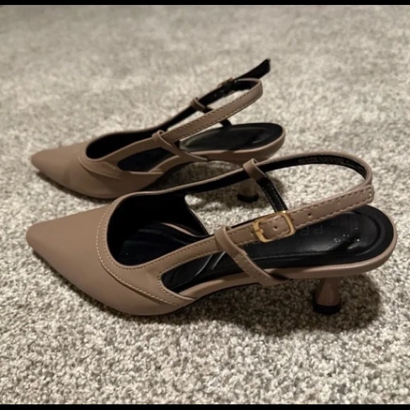 Primark | Shoes | Primark Tan Slingback Heels | Poshmark